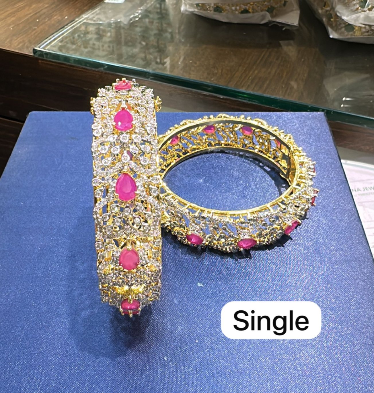 BRACELET/BANGLE Bangles 109 RUBY Openable – Shubam Pearls and Jewellery