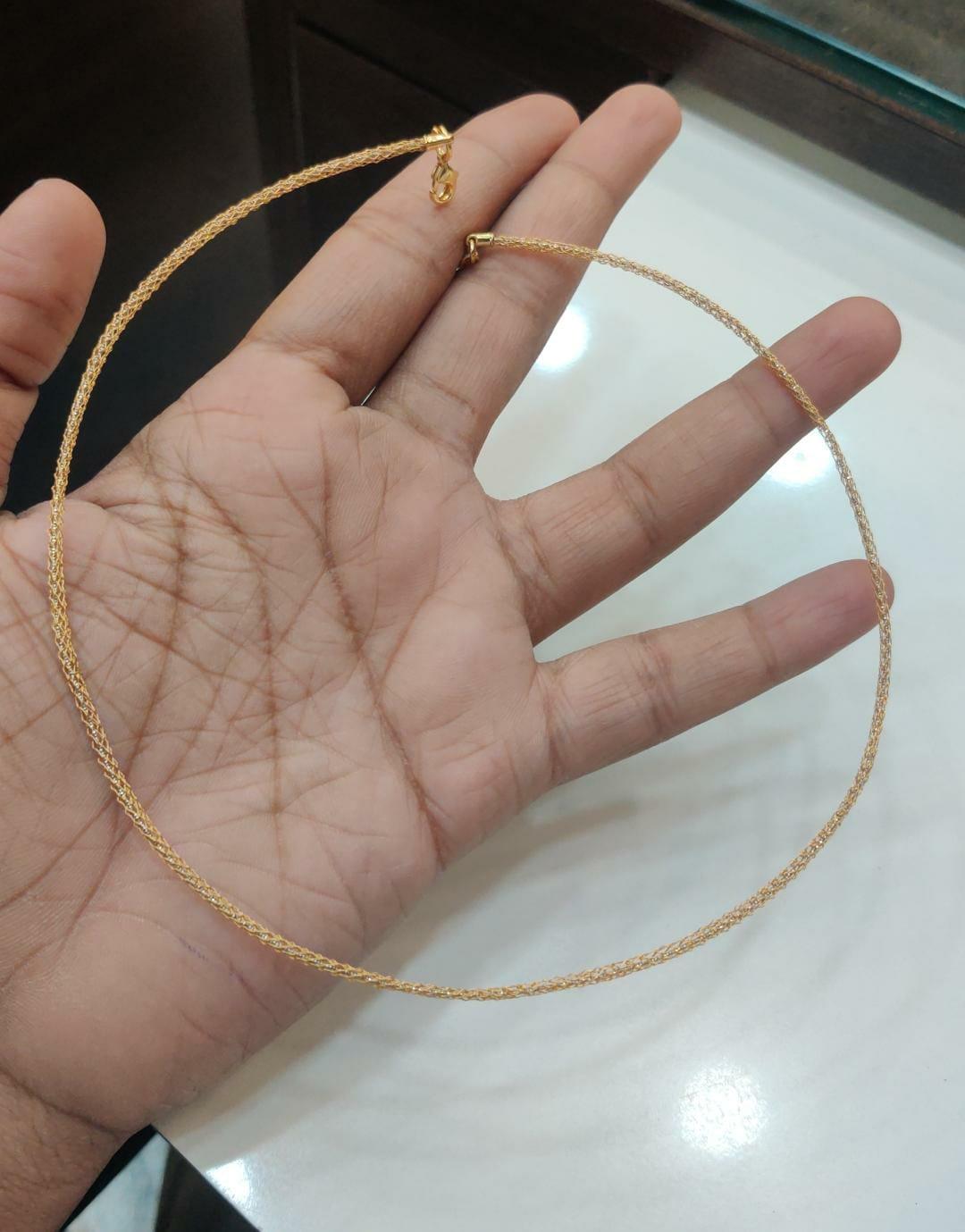 DORI AND CHAINS Mesh Hasli ITALIAN medium – Shubam Pearls and Jewellery