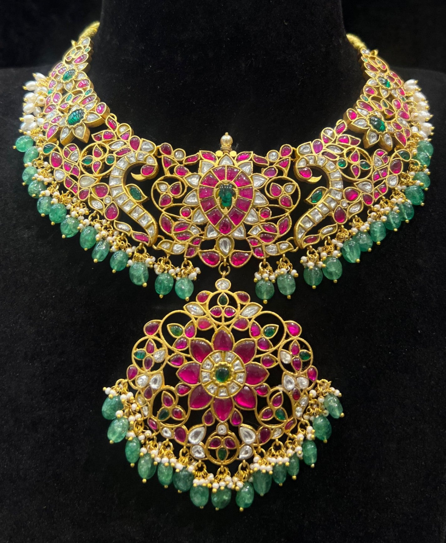 JADAU JADAU NECKLACE SET WITH DROP JA102 JADAU MULTI COLOR – Shubam ...